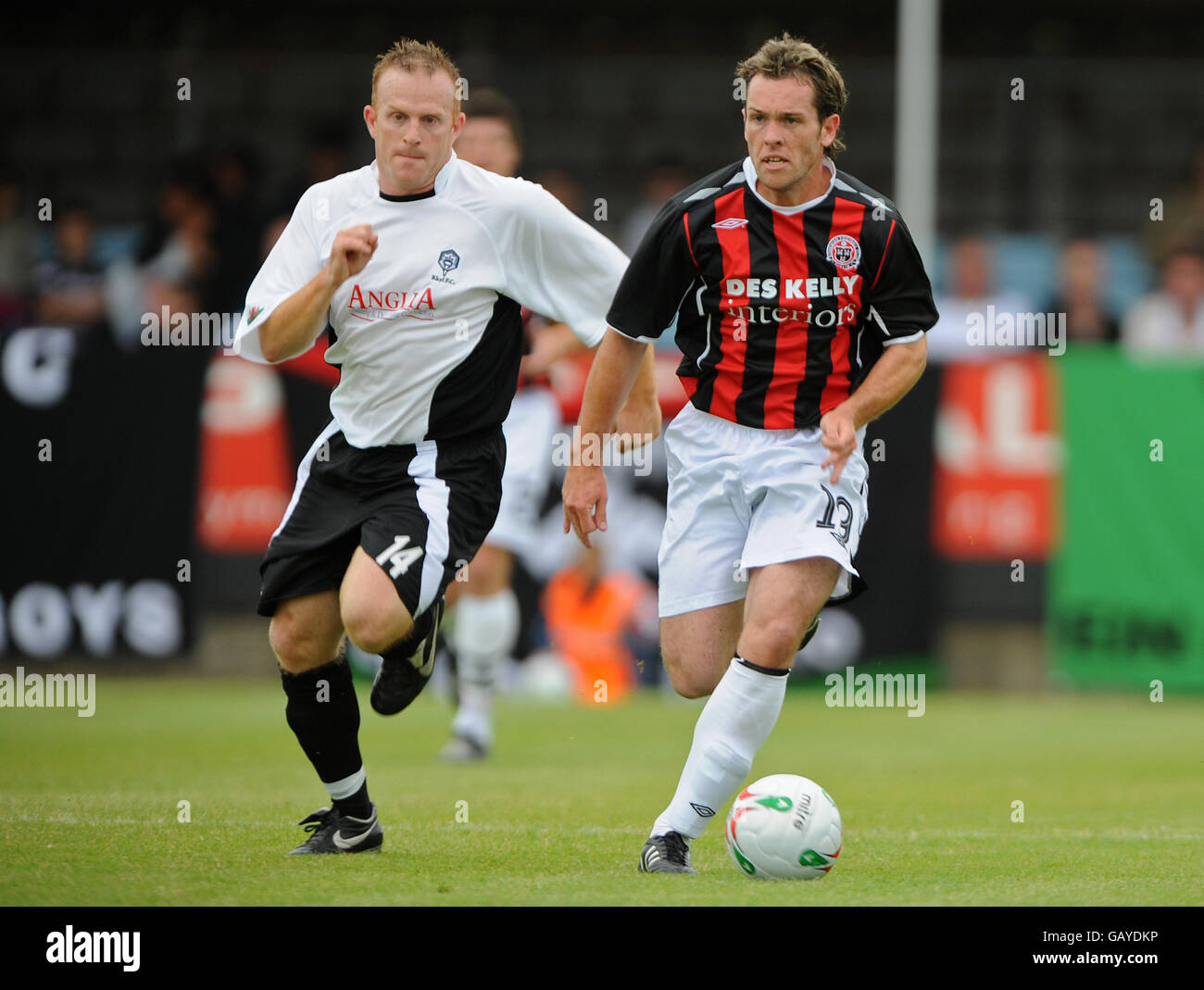 Soccer uefa intertoto cup fc rhyl bohemians belle vue stadium hi-res ...