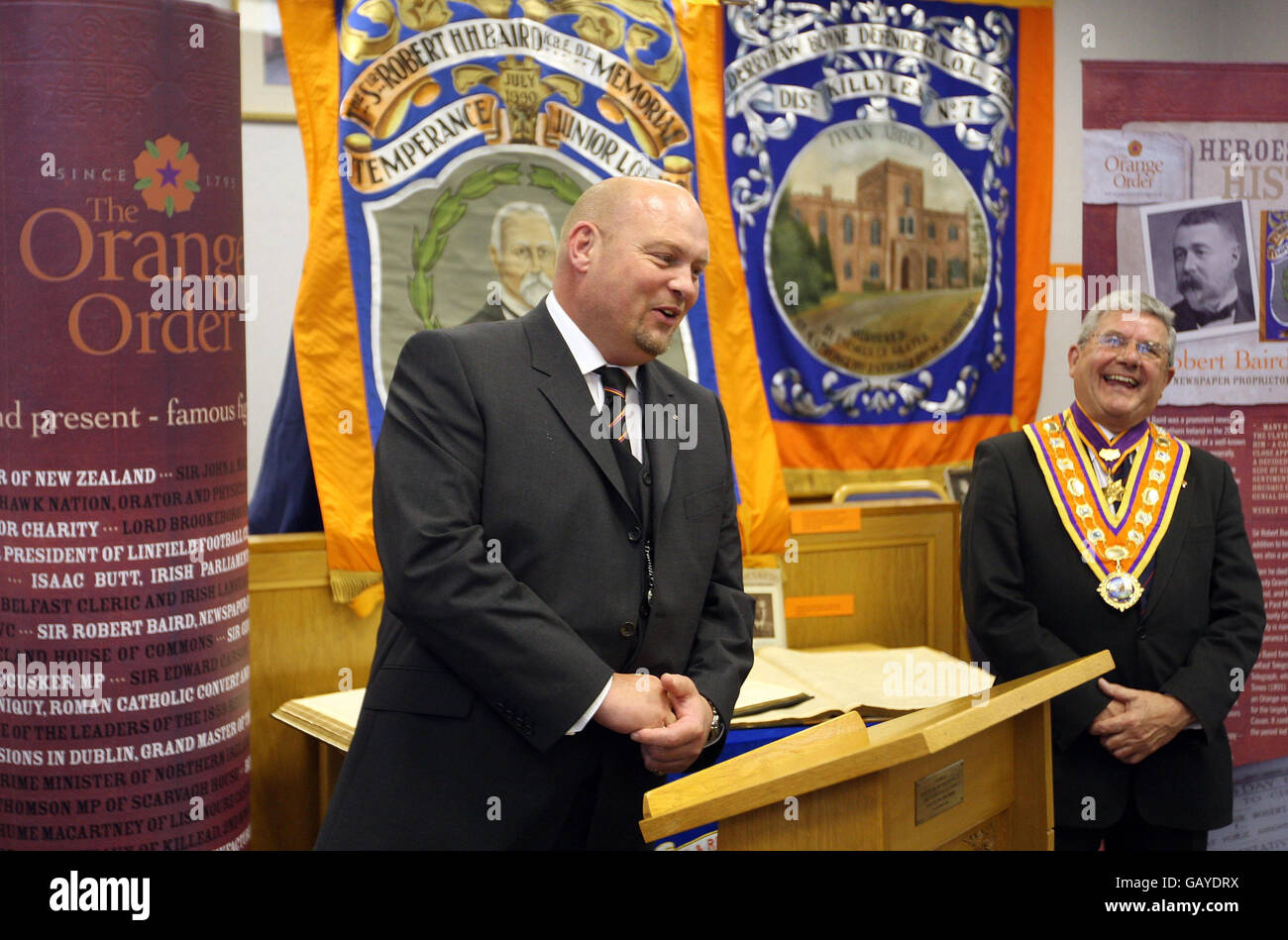 Orange Order exhibition Stock Photo - Alamy