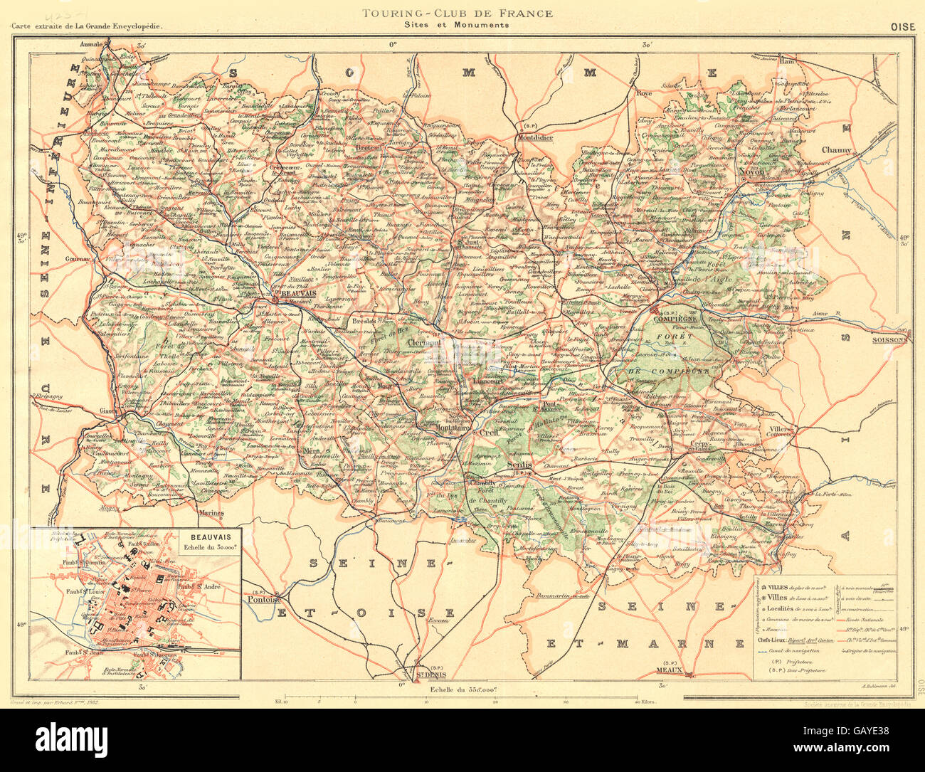 Beauvais map hi-res stock photography and images - Alamy
