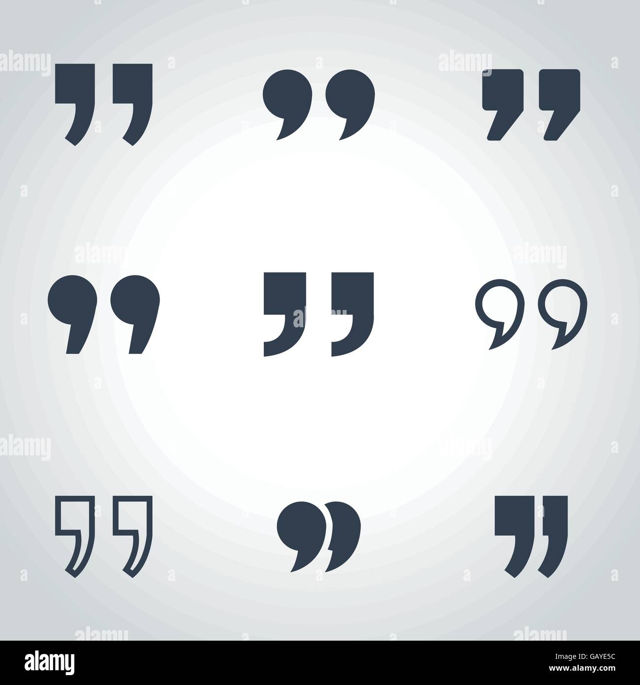 Vector black quote icon set Stock Vector Image & Art - Alamy