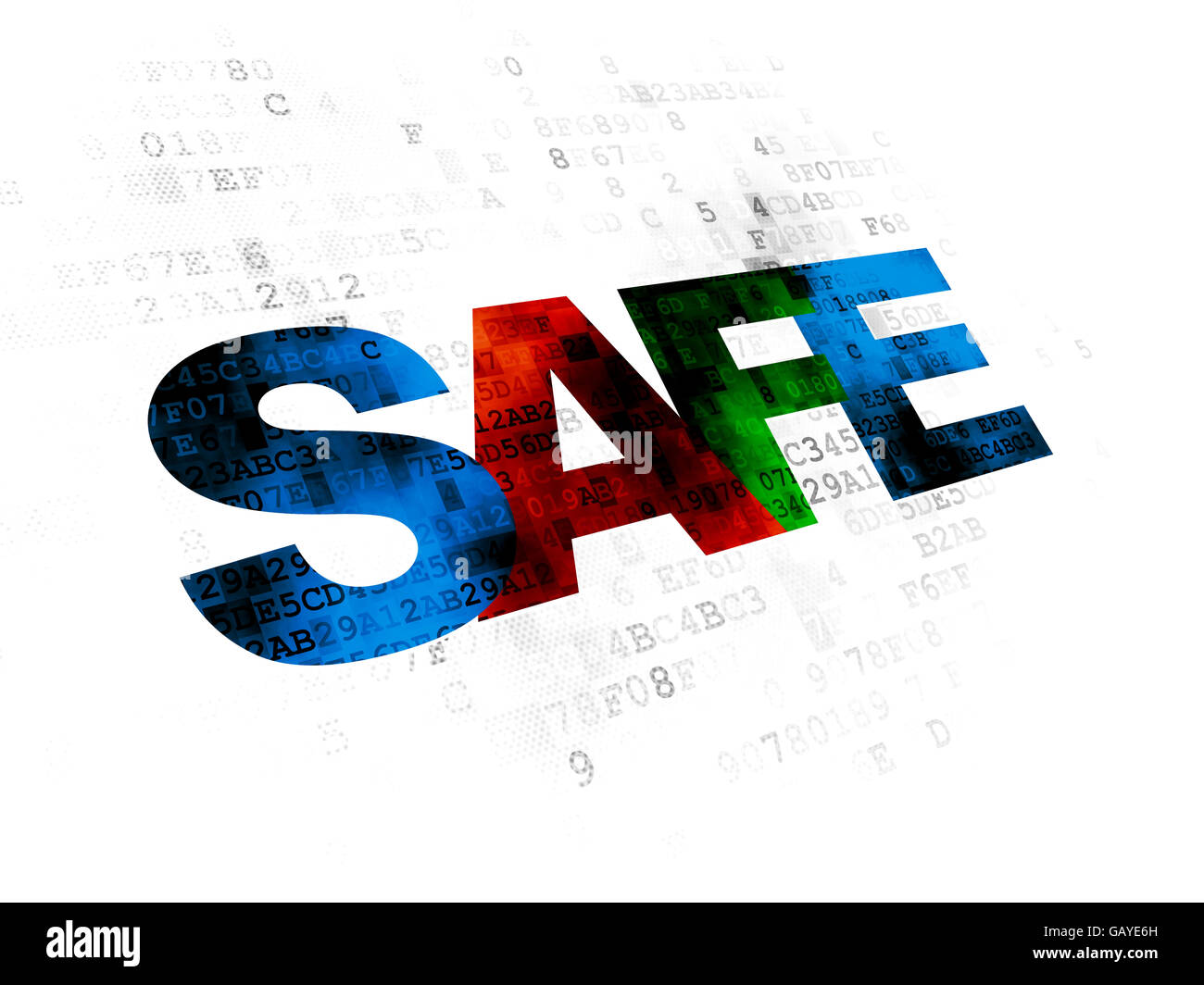 Protection concept: Safe on Digital background Stock Photo - Alamy