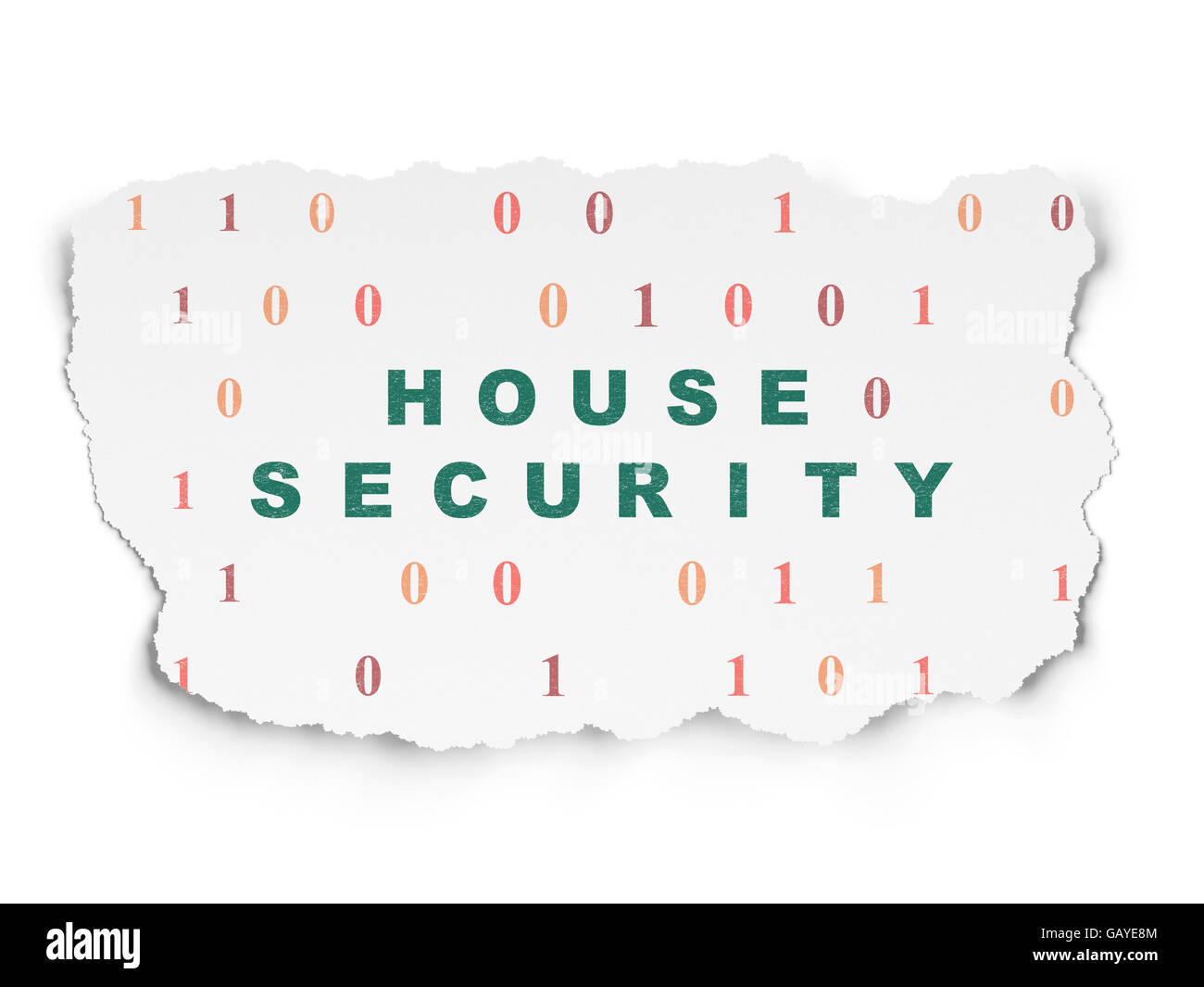 Protection concept: House Security on Torn Paper background Stock Photo ...