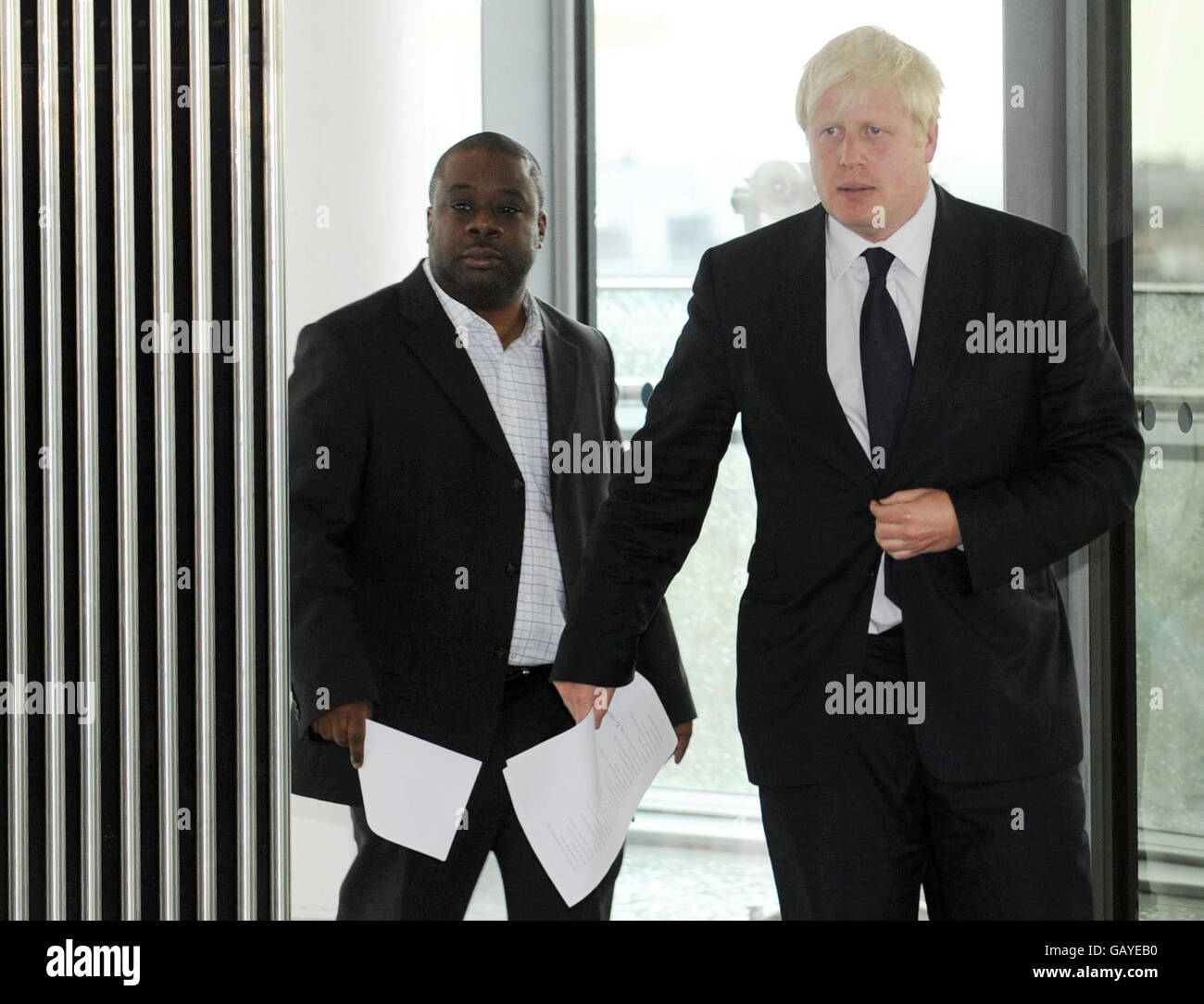 London Mayor Boris Johnson holds a news conference with Deputy Mayor ...