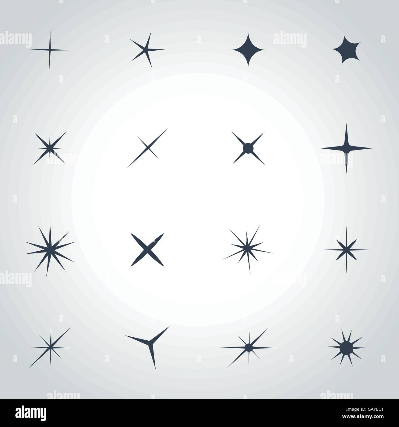 Vector black sparkles icon set Stock Vector Image & Art - Alamy