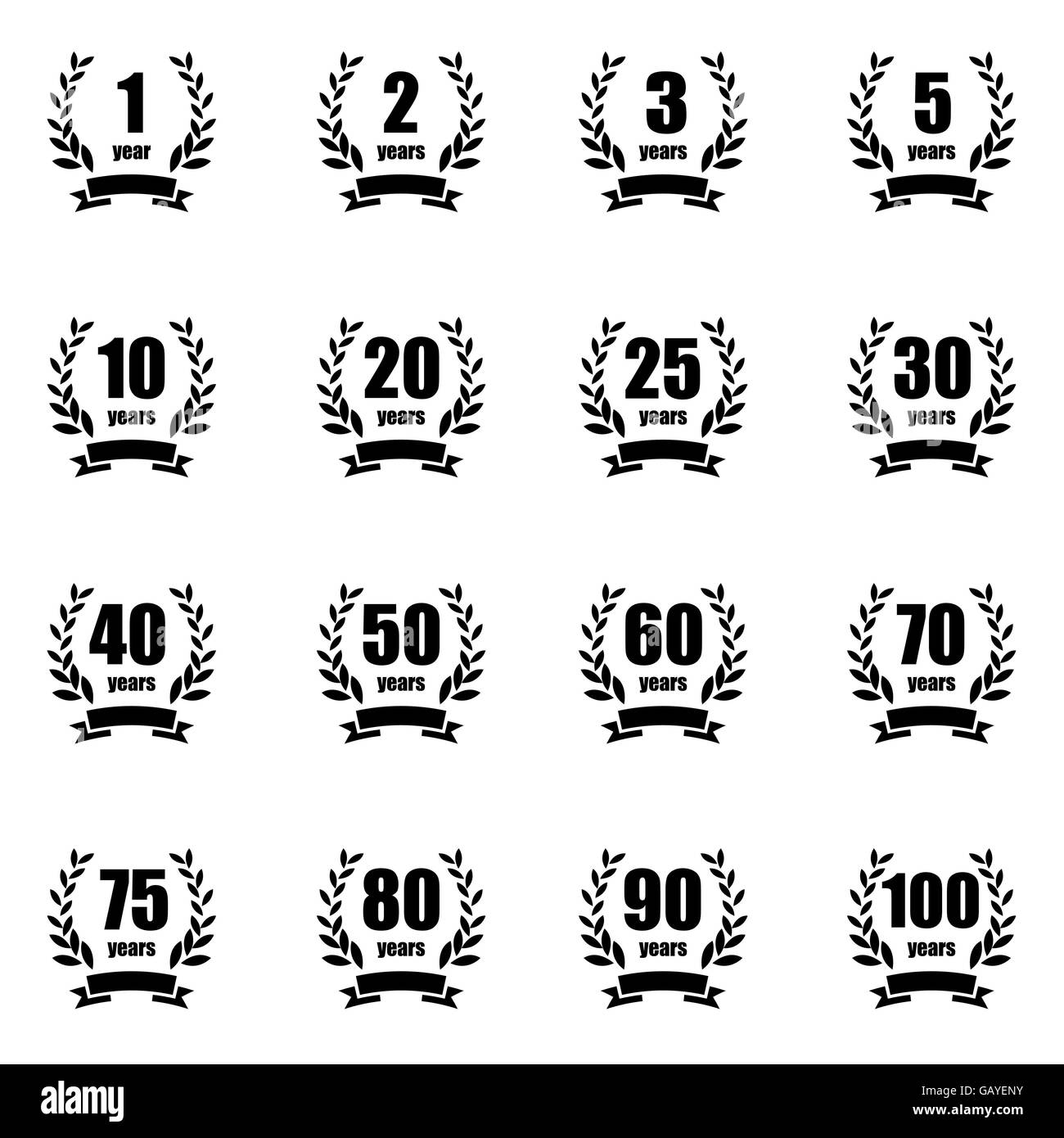 Anniversary birthday 10 years Black and White Stock Photos & Images - Alamy