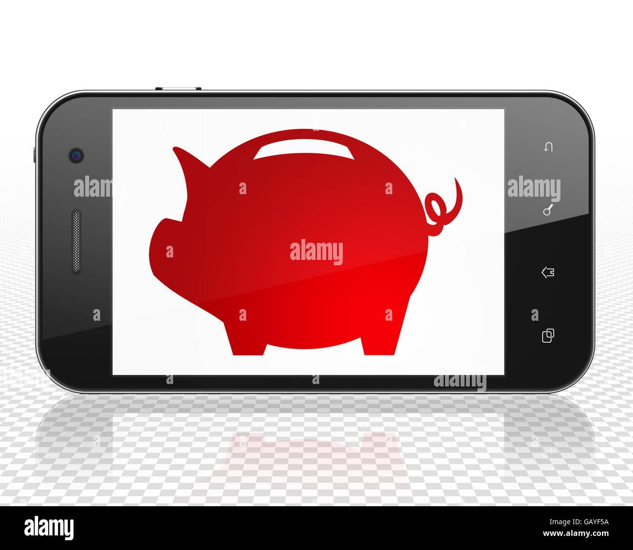 Money concept: Smartphone with Money Box on display Stock Photo - Alamy