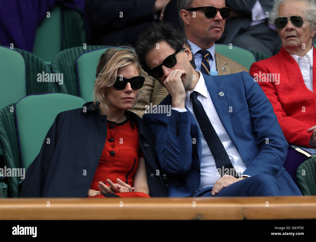 Sienna Miller and Bennett Miller in the royal box on day eight of the ...