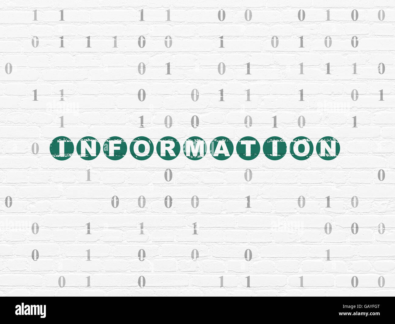 Information concept: Information on wall background Stock Photo - Alamy