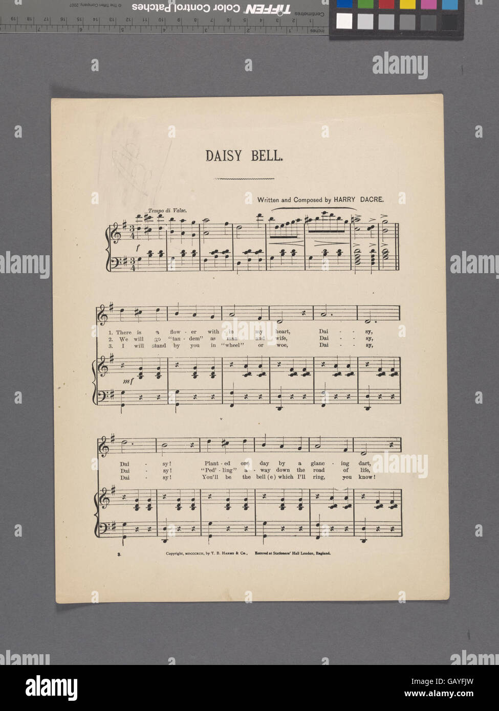A popular song from the late 19th century, often associated with early ...