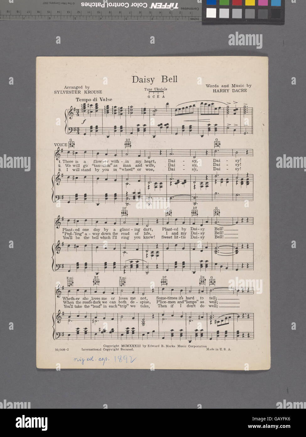 A famous song from the late 19th century, known for its cheerful melody ...