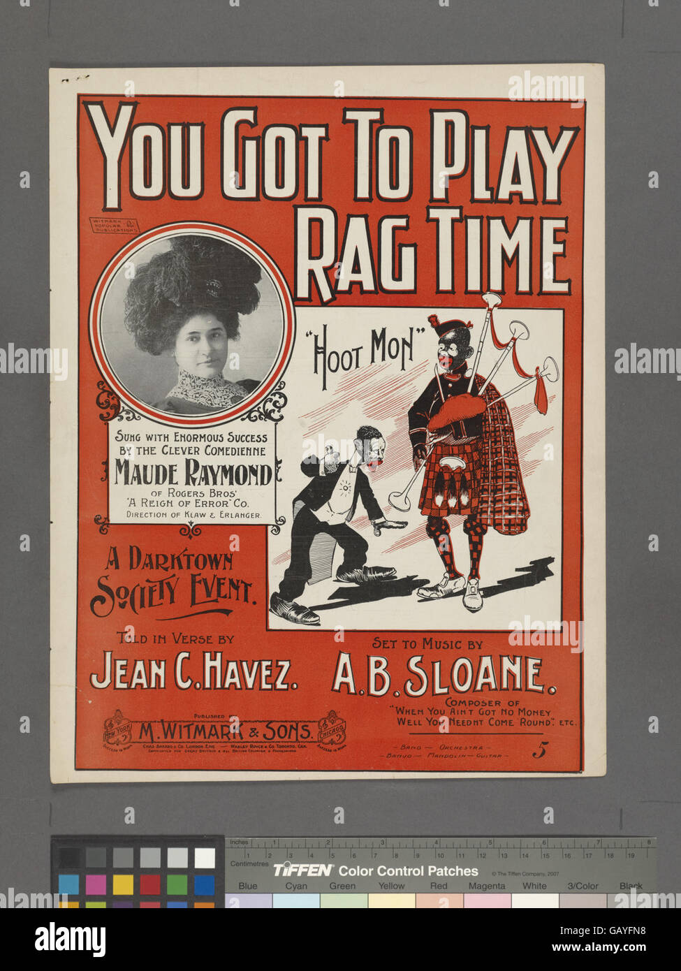 This title references the popular genre of ragtime music, emphasizing ...