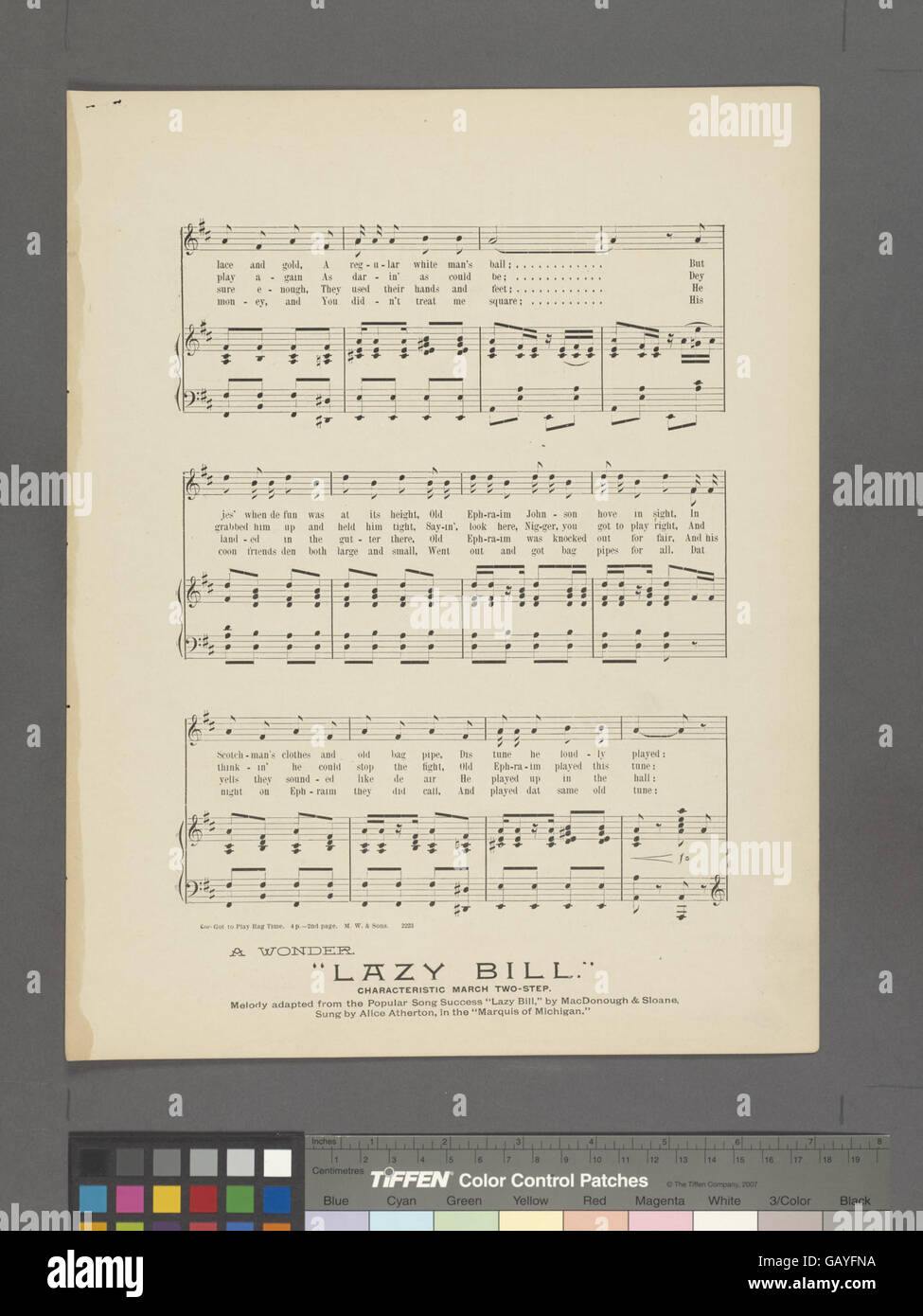 A title suggesting a musical style known as ragtime, which was popular ...