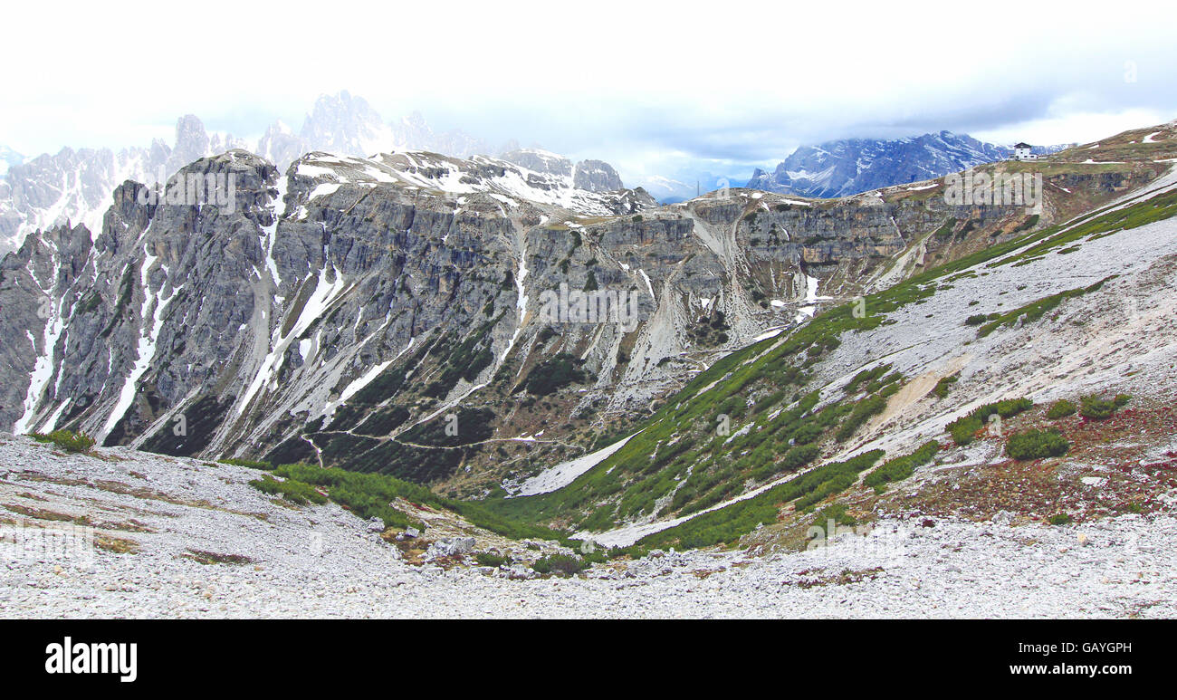 view on mountain chain in the alps (dolomites Stock Photo - Alamy