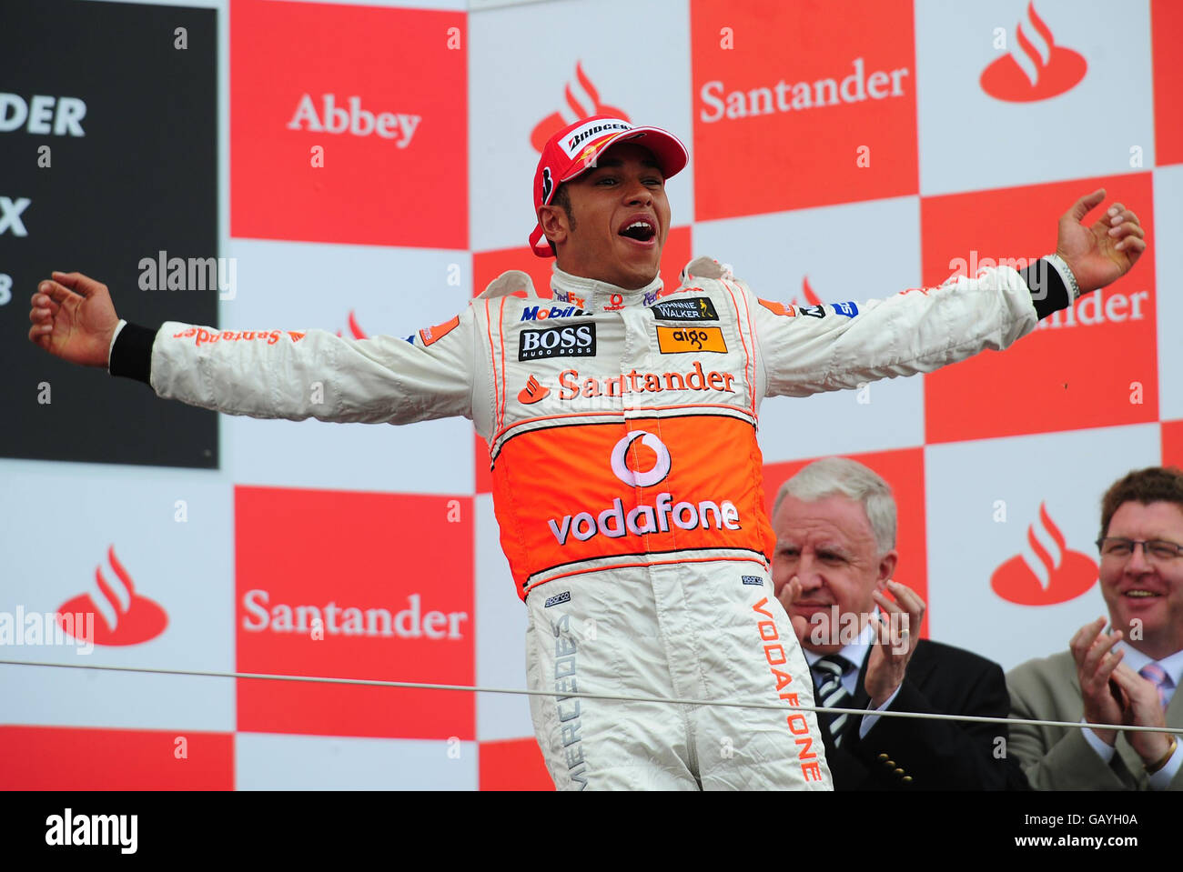 Lewis hamilton celebrating win hi-res stock photography and images - Alamy
