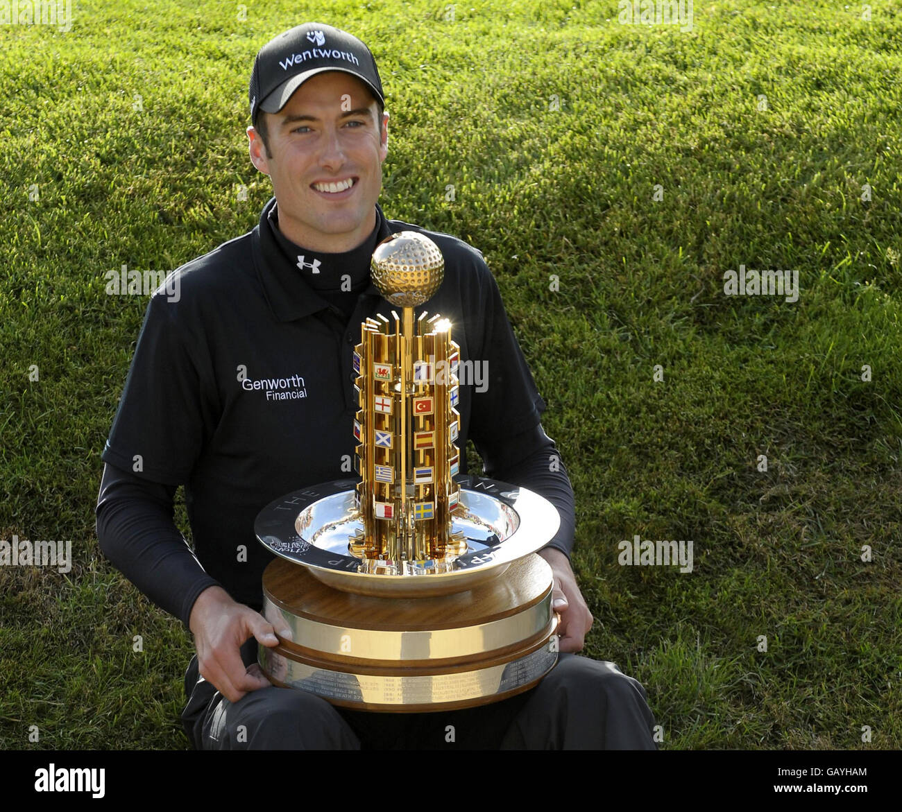 Ross Fisher with the trophy after winning the European Open at The ...
