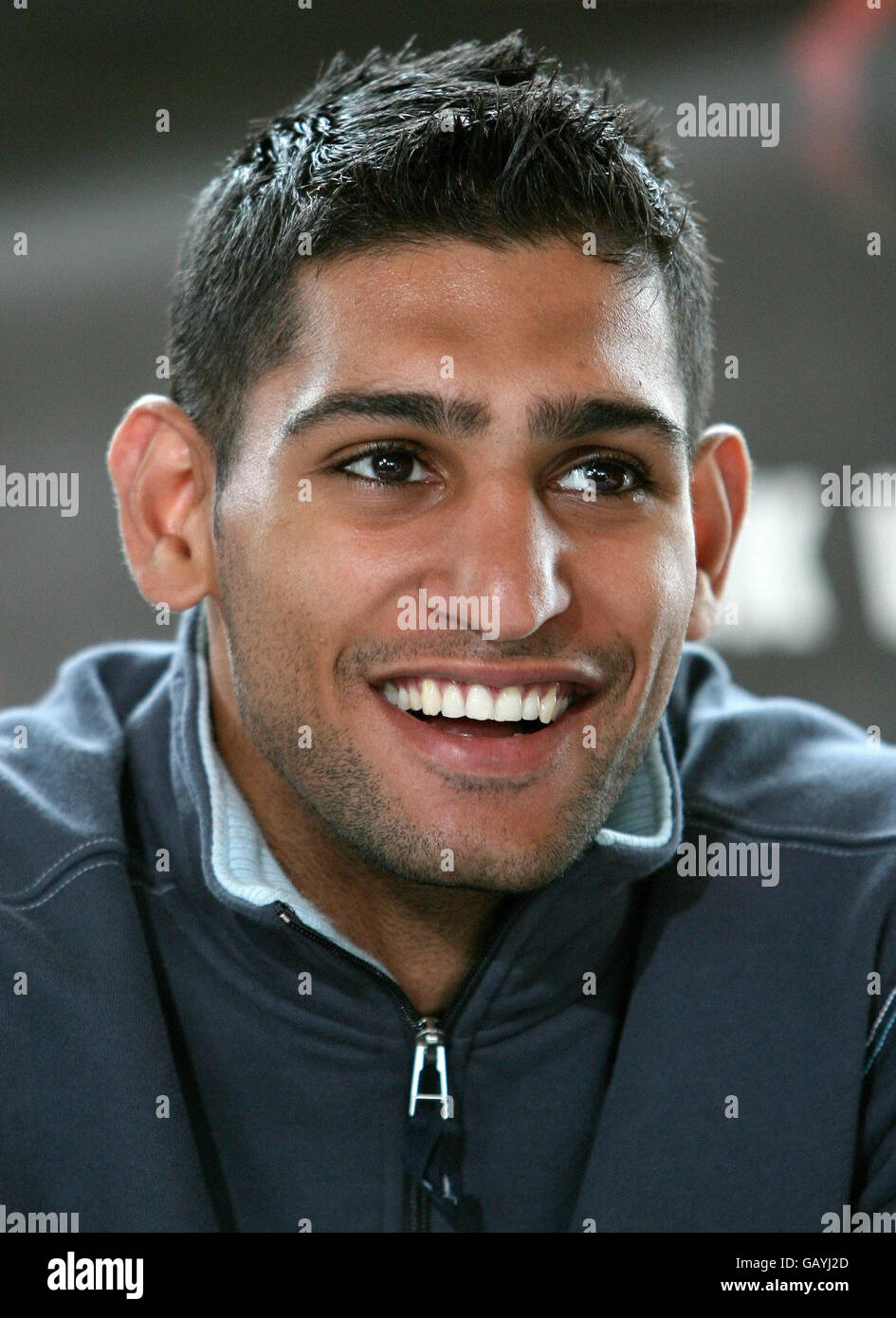 Amir Khan during a press conference at Hilton Manchester Stock Photo ...