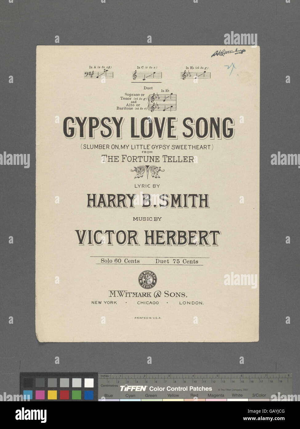 'Gypsy Love Song' refers to a traditional romantic song, possibly ...