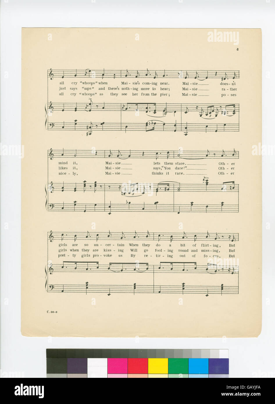 'Maisie' is a popular song from the early 20th century that captures a ...