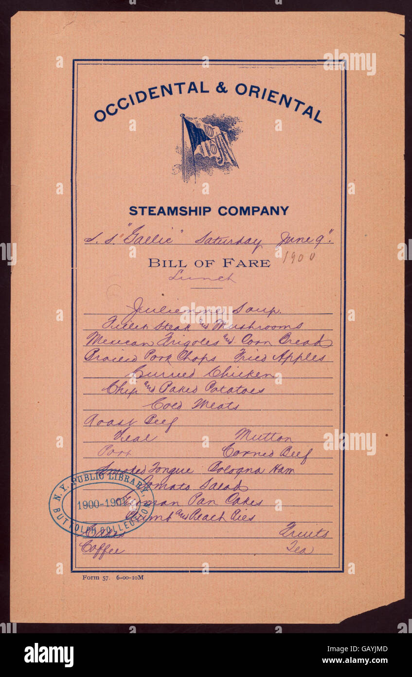 A lunch event held aboard the SS Gaelic, a steamship operated by the ...