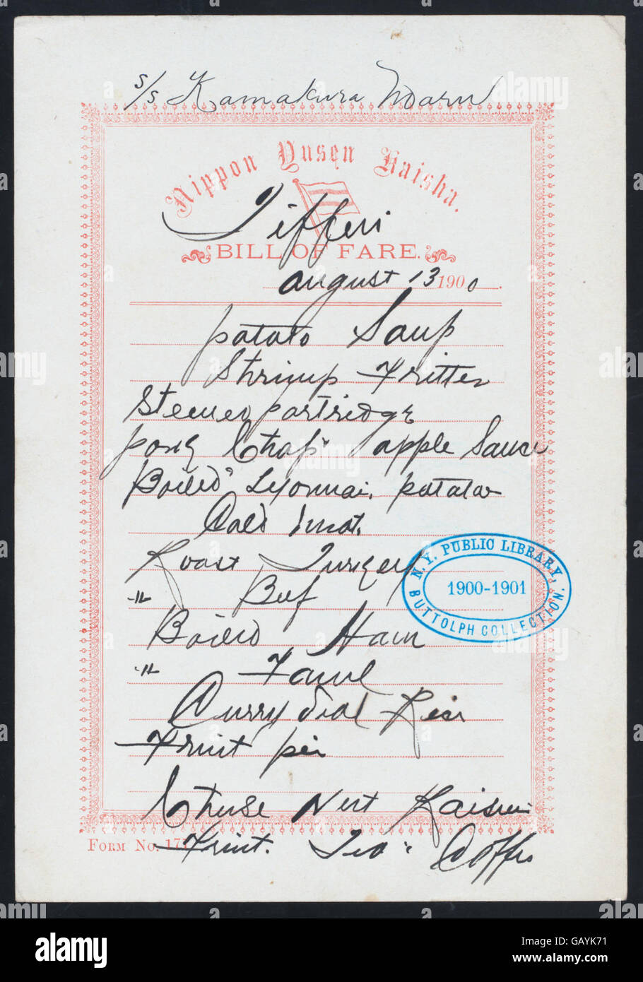 The Nippon Yusen Kaisha held a formal luncheon aboard the SS Kamakura ...