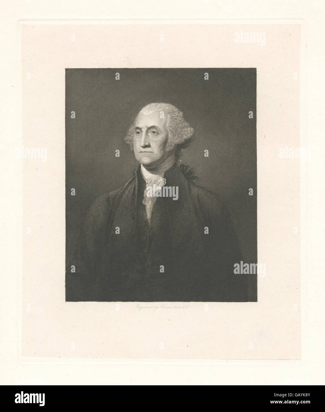 A formal portrait of George Washington, the first President of the ...