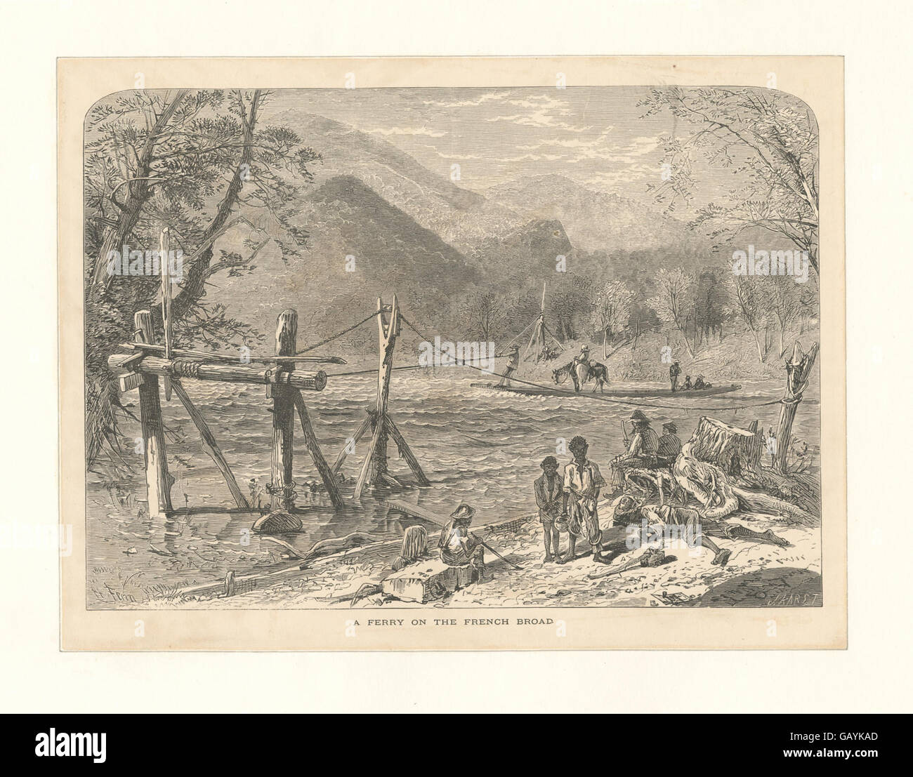 A ferry on the French Broad ( b13050114-423360 Stock Photo - Alamy