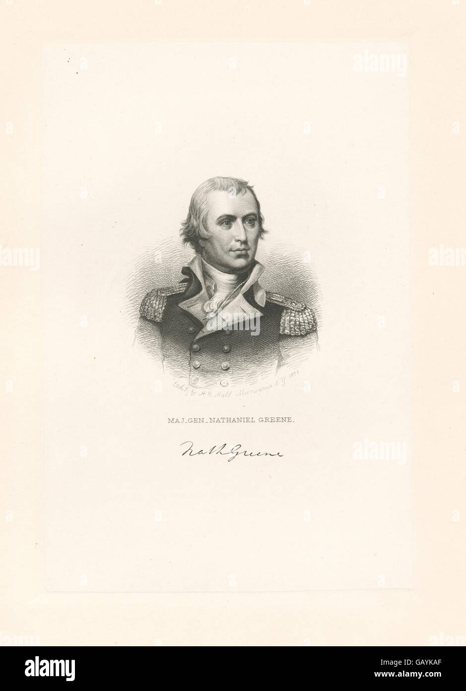A depiction of Major General Nathaniel Greene, a key figure in the ...