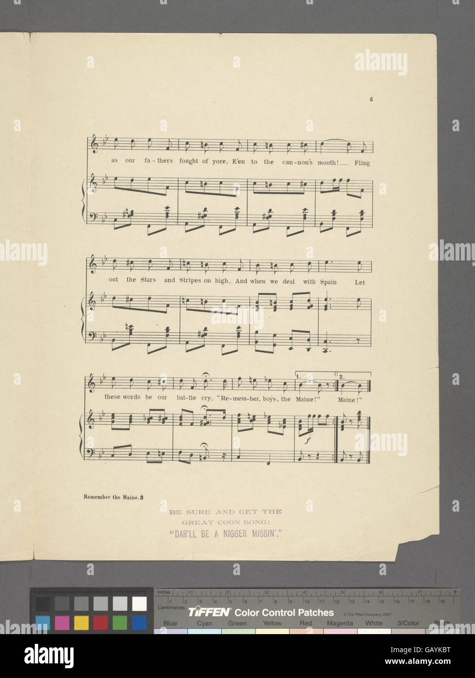 A reference to the USS Maine, a U.S. Navy ship whose explosion in 1898 ...