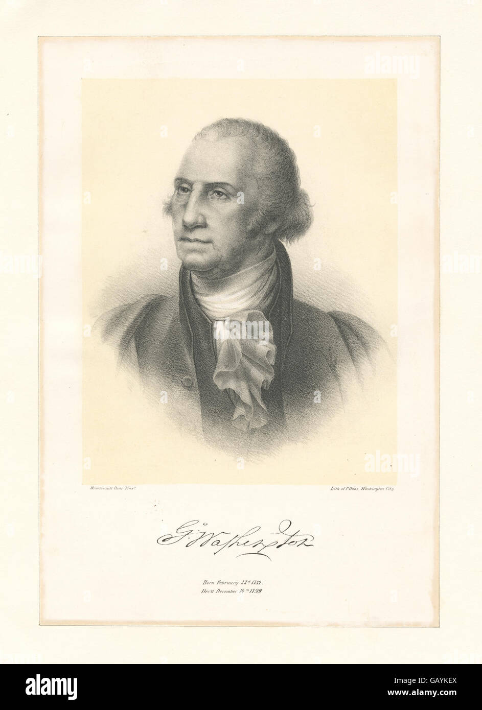 Portrait of George Washington, the first President of the United States ...