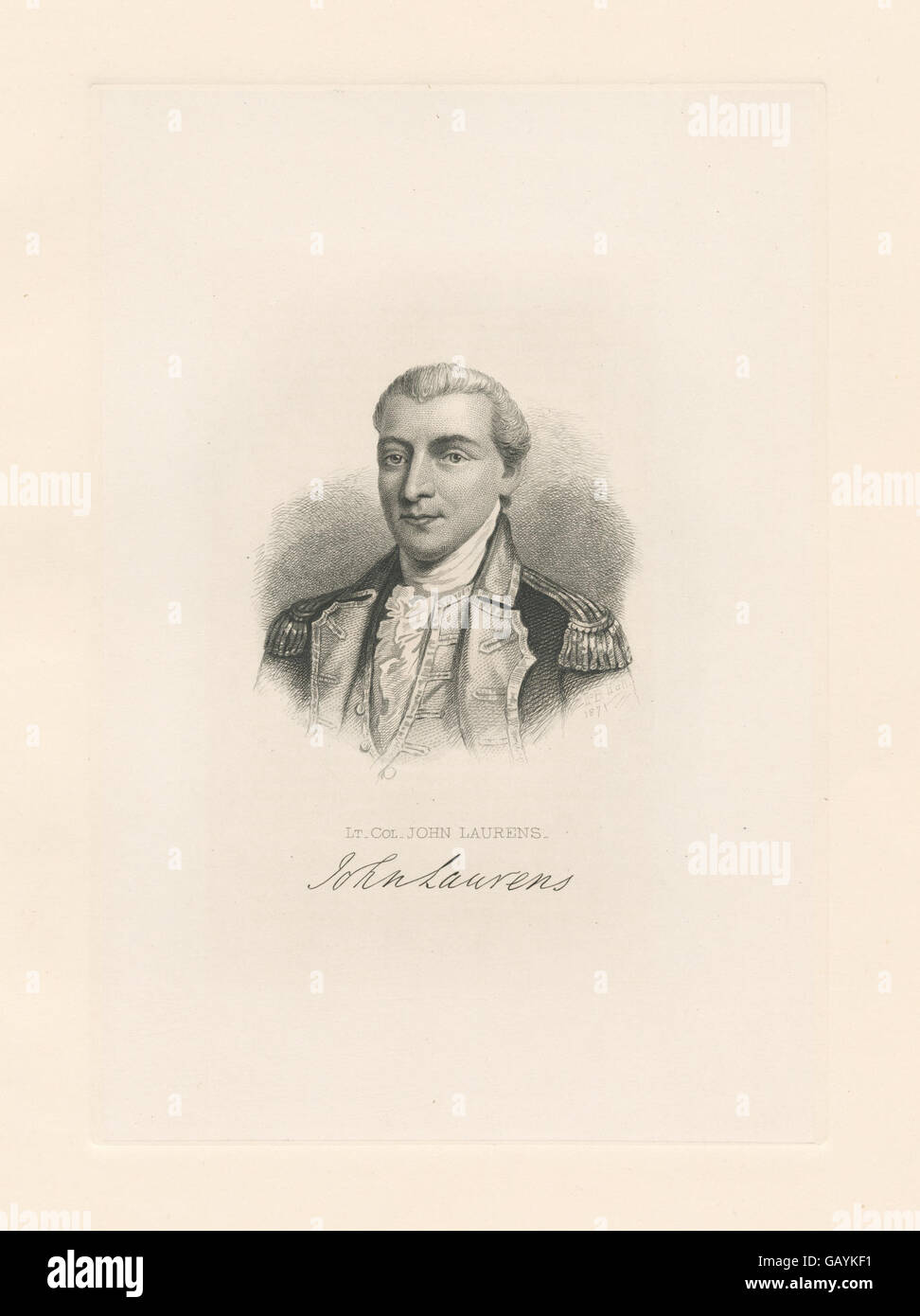 Lieutenant Colonel John Laurens (1754-1782) was an American soldier and ...