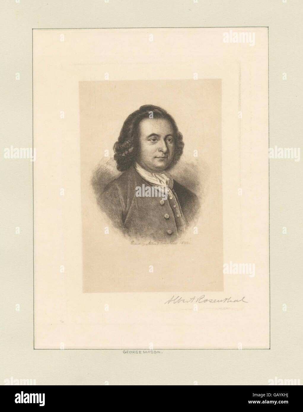 A portrait of George Mason, an important figure in American history ...