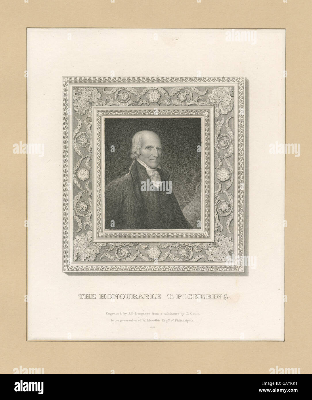 The Honourable T. Pickering ( NYPG97-F85-421154 Stock Photo - Alamy