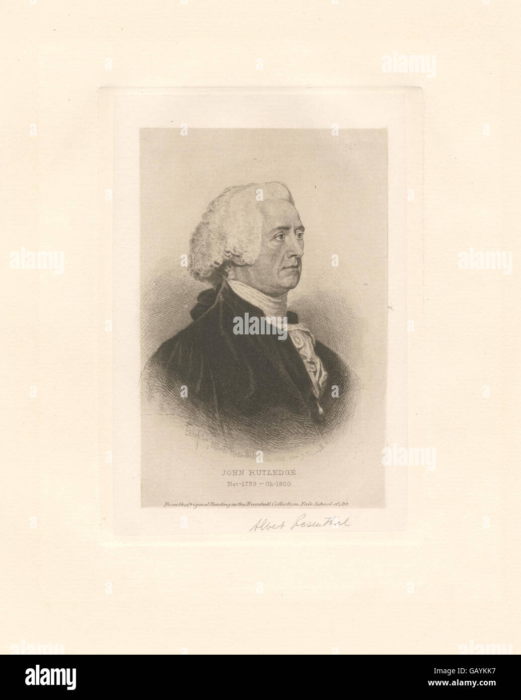 A historical portrait of John Rutledge, a prominent figure in American ...