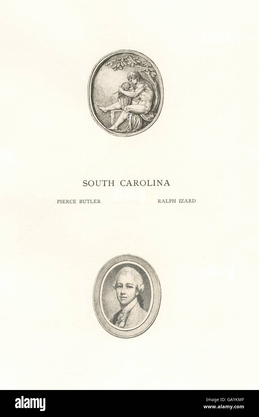 A portrait of Pierce Butler and Ralph Izard from South Carolina, as ...