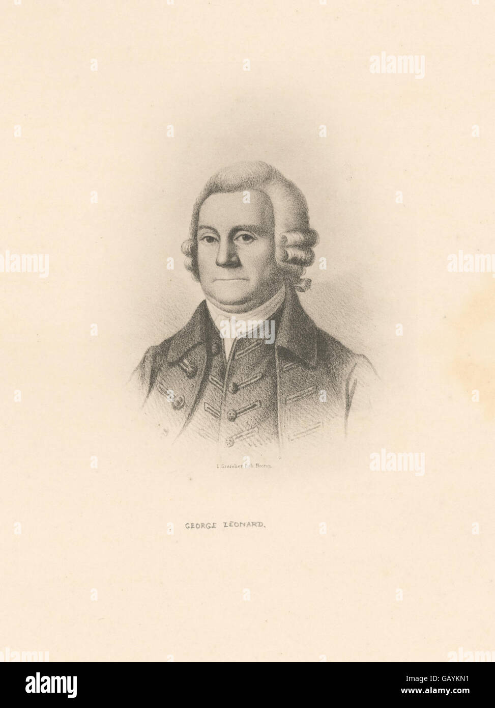 This is a portrait of George Leonard, identified as an individual who ...