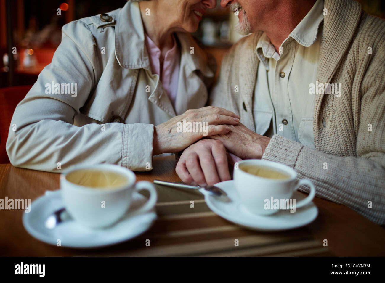 Tea in cafe Stock Photo - Alamy