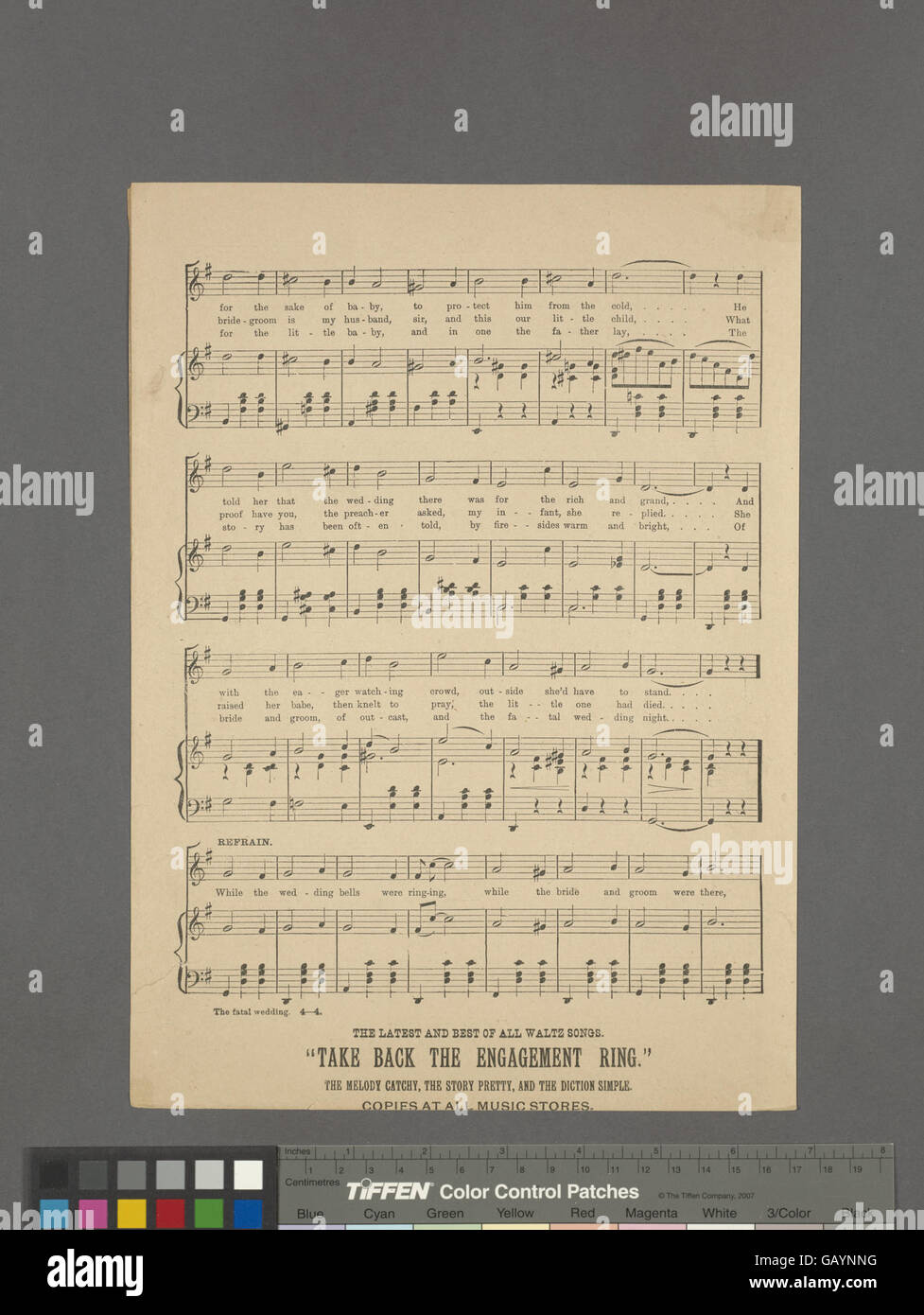 A dramatic song or story revolving around a tragic wedding, possibly ...