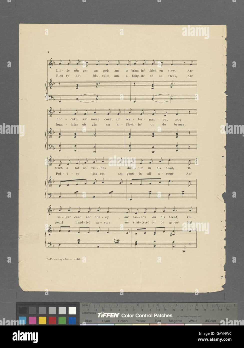 'De Pickaninny's Dream' is a nostalgic song that reflects early 20th ...