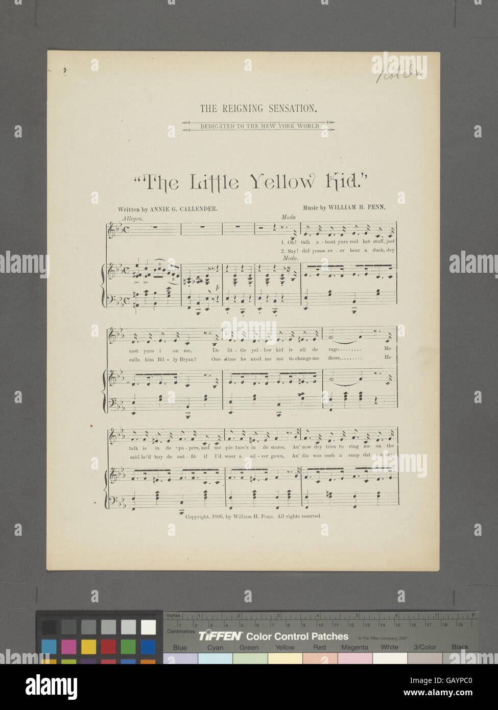 The Little Yellow Kid, a popular early comic character from the late ...