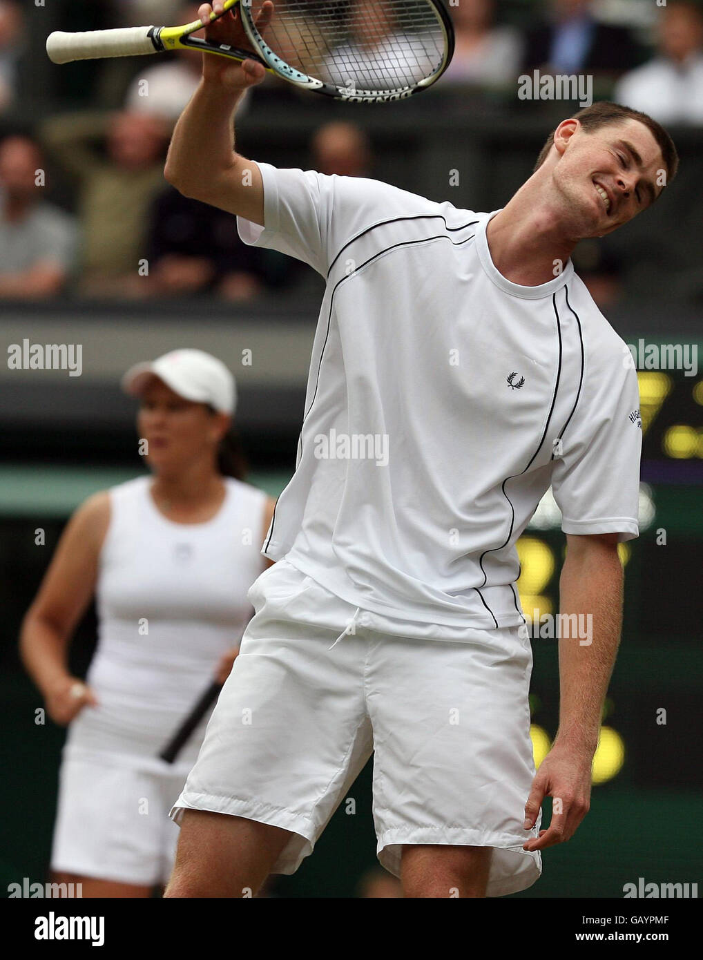 Great Britain's Jamie Murray with his mixed doubles partner Liesel ...