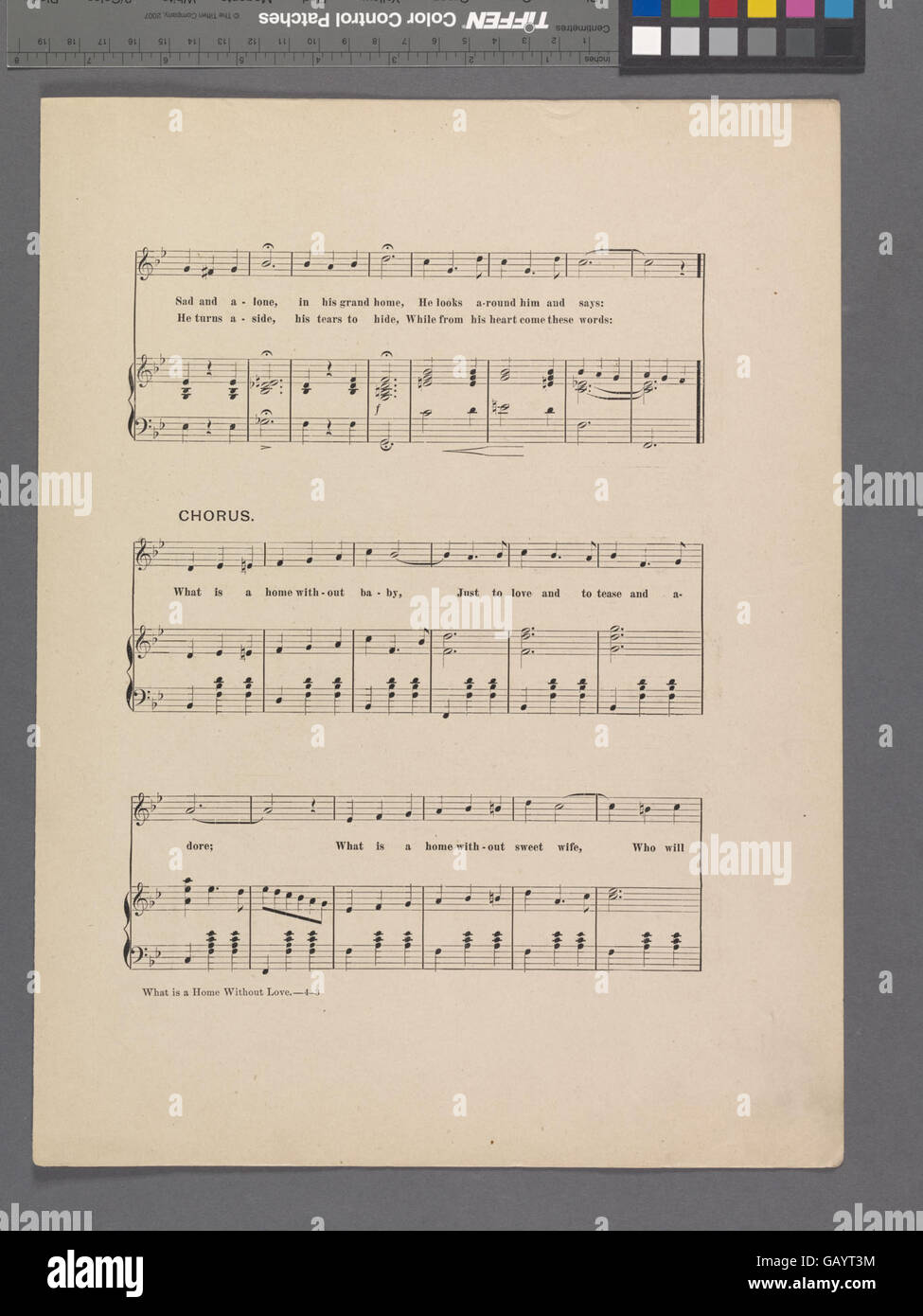The sheet music cover for 'What Is a Home Without Love?' reflects the ...