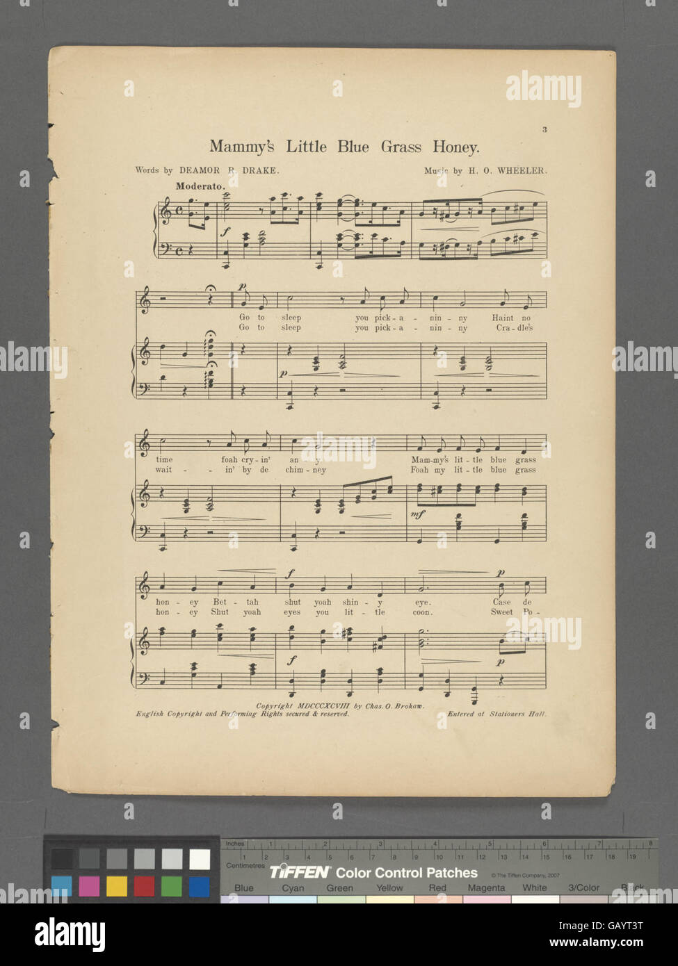 A reference to a person affectionately called 'Mammy's little blue ...