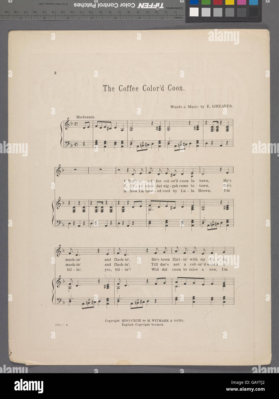 ‘The Coffee Colored Coon,’ recorded under Hades-608818-1957496, likely ...