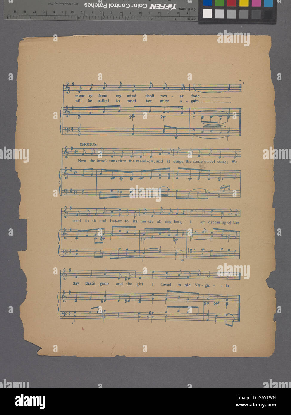 A reference to a girl from Old Virginia, likely evoking sentimental ...