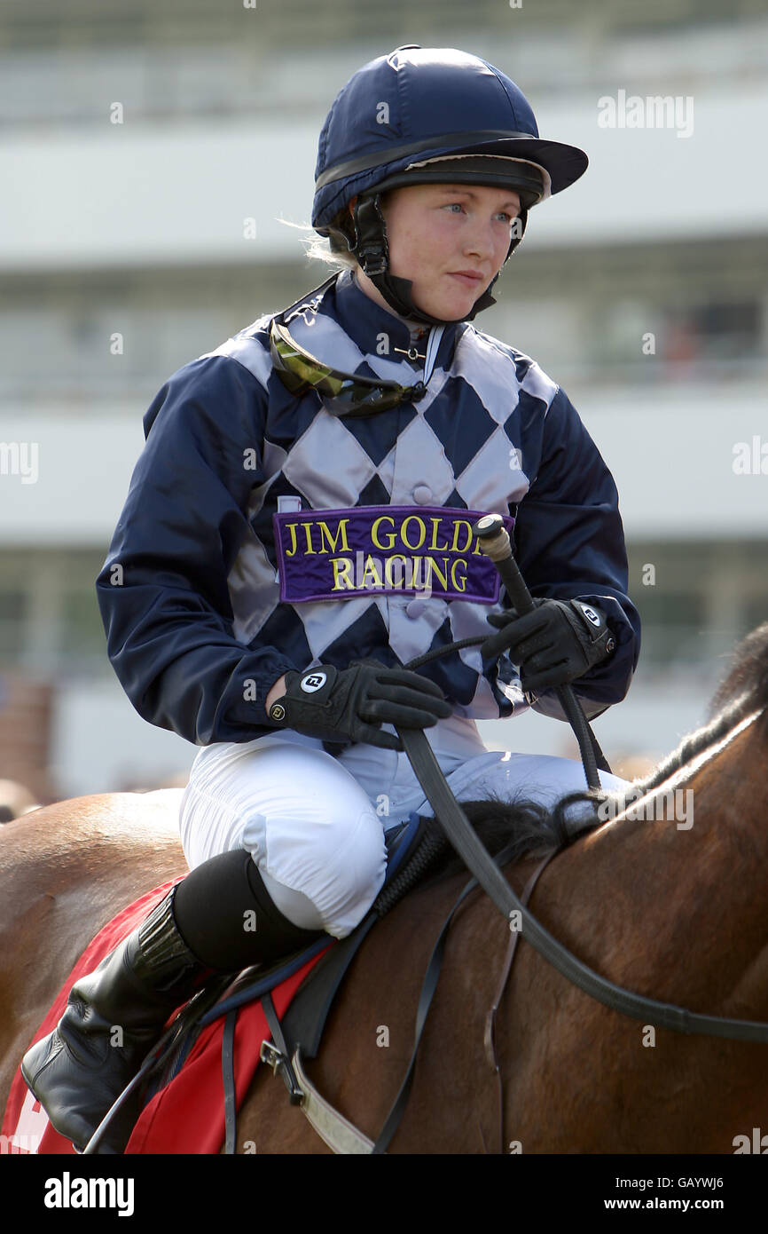 Jockey Kelly Harrison on Rothesay Dancer prior to the Bluebell Wood ...