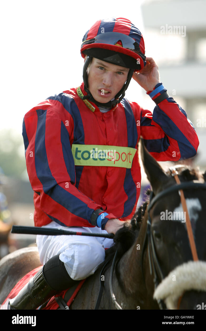 Jockey Andrew Elliott on Hawaii Prince prior to the Bluebell Wood ...