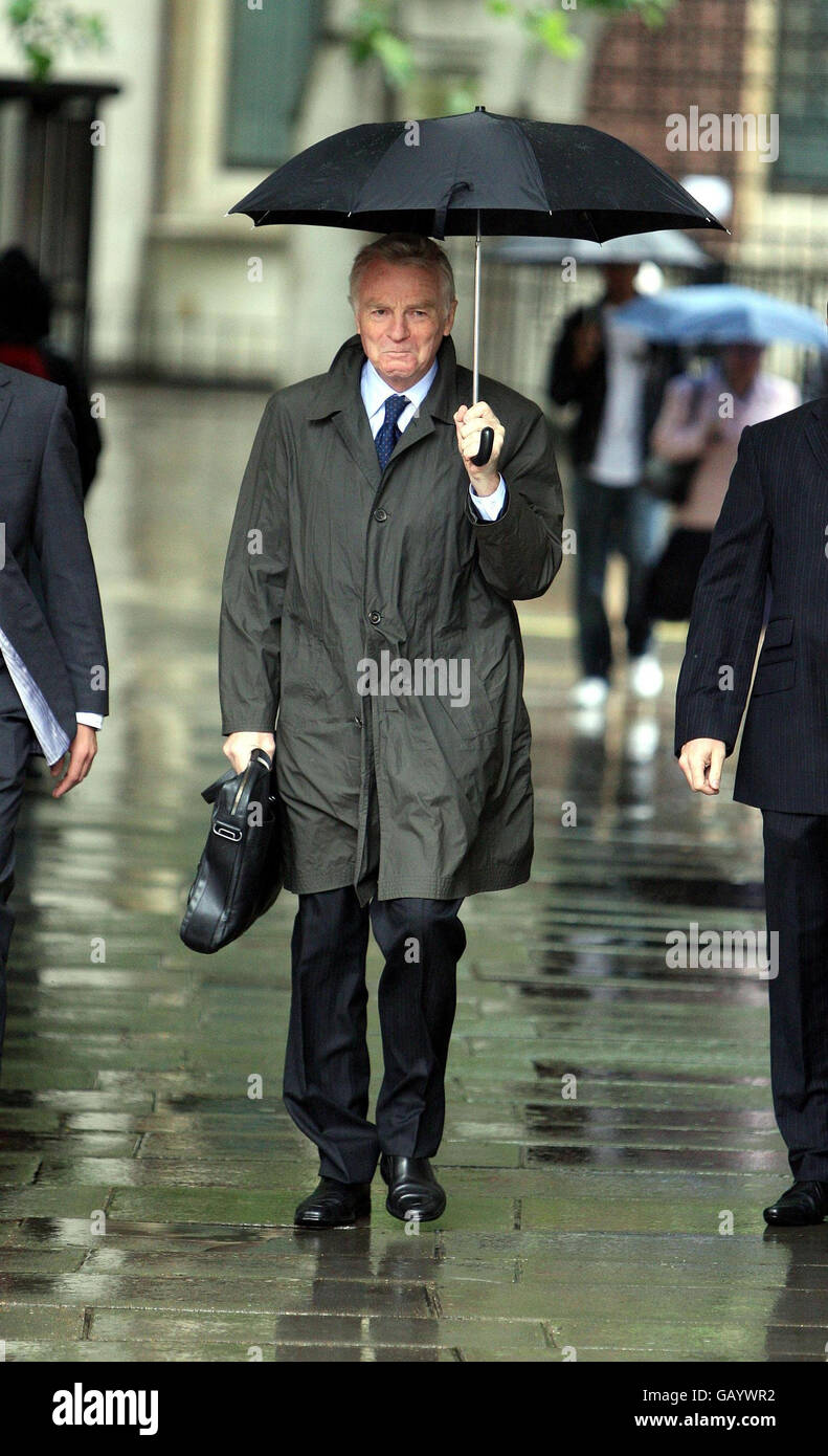 Max Mosley arrives at the High Court in Central London, ahead of his ...