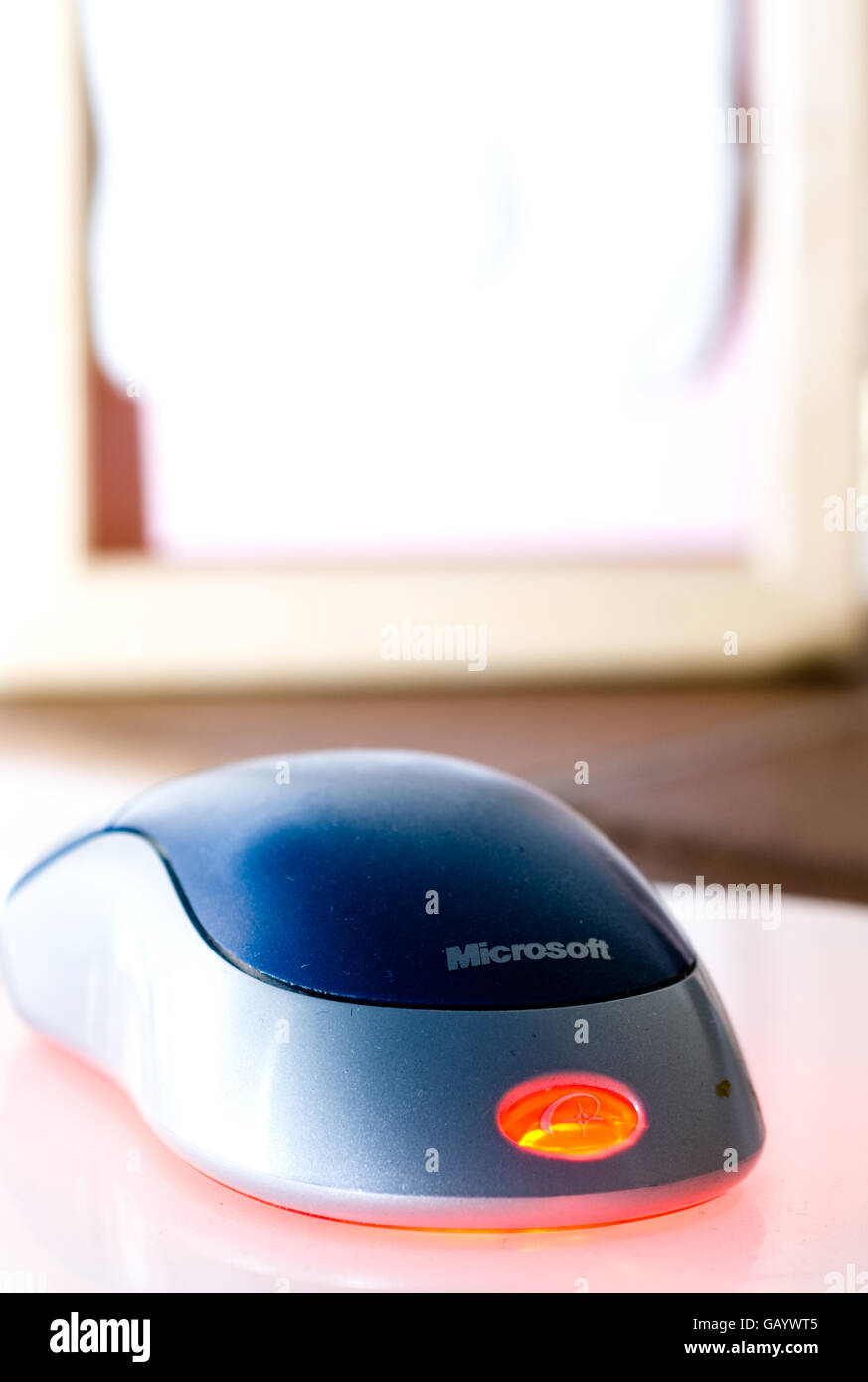 Technology Stock. Microsoft scroll wheel mouse Stock Photo - Alamy