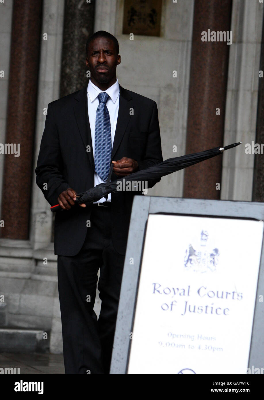 Dwain Chambers leaves the High Court in Central London after his appeal ...