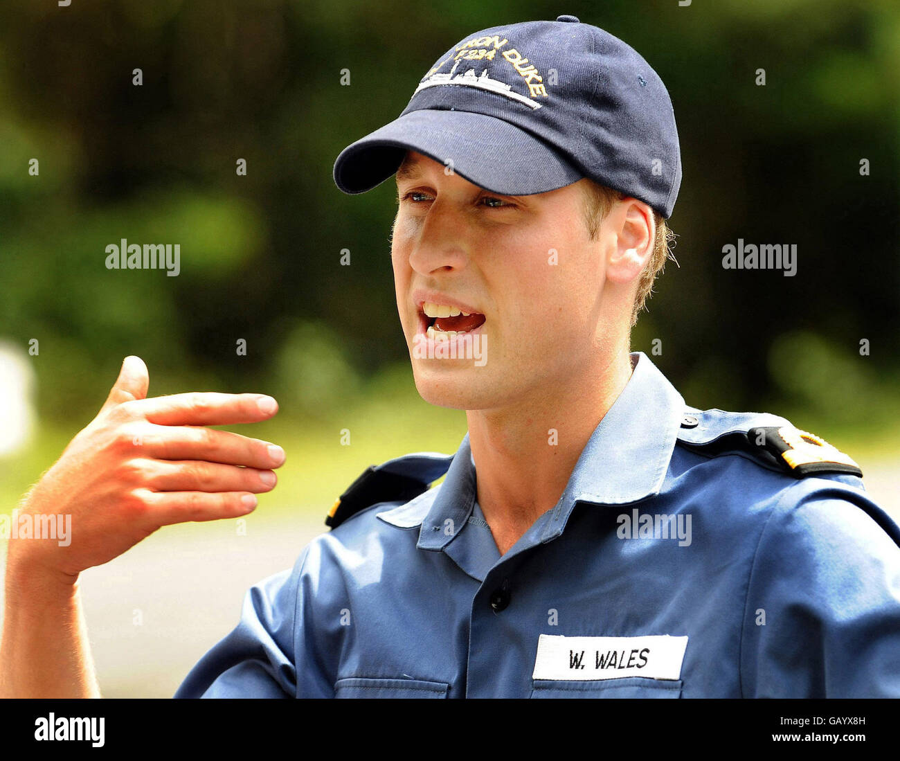 Prince William during a Navy exercise in Montserrat Stock Photo - Alamy